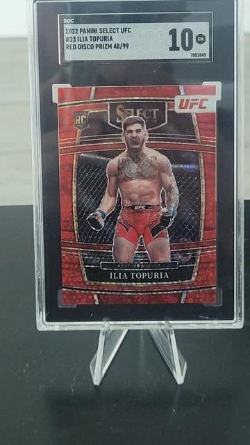 2022 SELECT UFC Ilia Topuria Red Disco Prizm Livello Atrio Carta Rookie ...