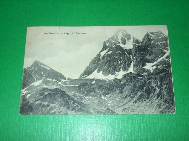CARTOLINA I TRE Monviso e Lago di Fiorenza - Dest. Alberto Litta ...