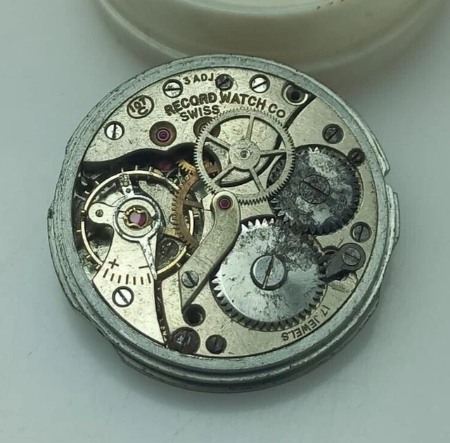RECORD WATCH CO Datofix-Triple date Moonphase Cal.107C Vintage Watch ...