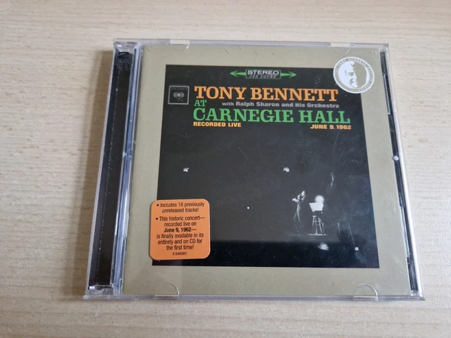 TONY BENNETT LIVE At Carnegie Hall by (Rare 2CD Version, 1997 Sony) £8. ...