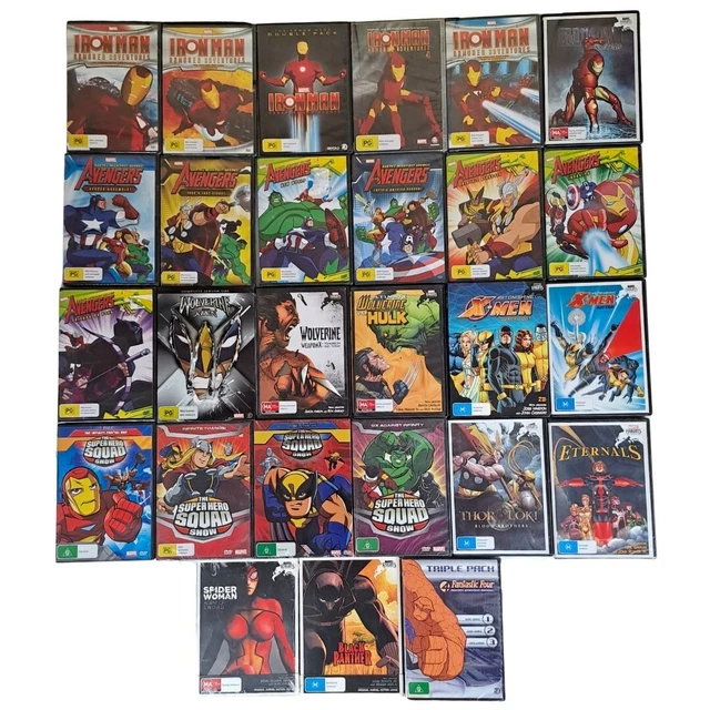 SET OF 27 Marvel DVD'S (R4) Wolverine X-Men Iron Man Avengers 34 Discs ...