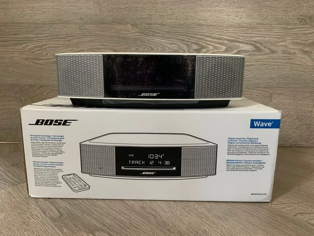 BOSE WAVE MUSIC System Iv 4 Cd Dab Radio Alarm Clock Arctic White 1 Yr ...
