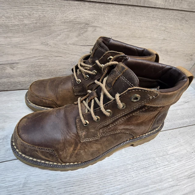 TIMBERLAND LARCHMONT CHUKKA Dark Brown Mens Leather Boots Ortholite UK ...