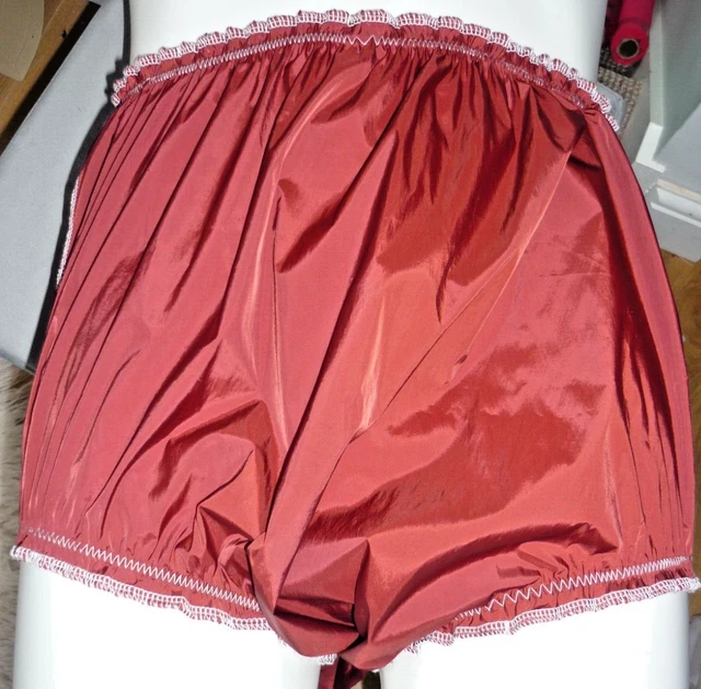 SILKY SLIPPY NOISY Rust Auburn Red Full Bum Big Knickers panties 28/48 ...