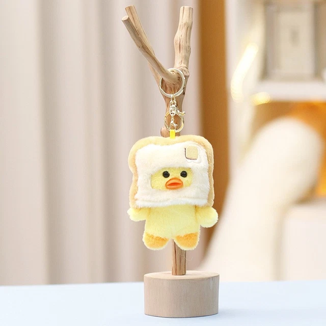 CUTE CARTOON BREAD Head Cover Little Yellow Du Plush Doll Pendant For ...