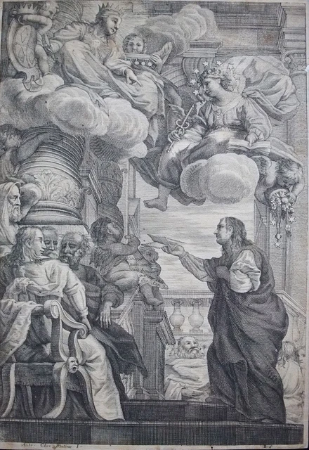 ALLEGORIE DER WEISHEIT (monogrammierter Kupferstich, 17. Jh. nach Ant. Gherardi) EUR 98,00 ...