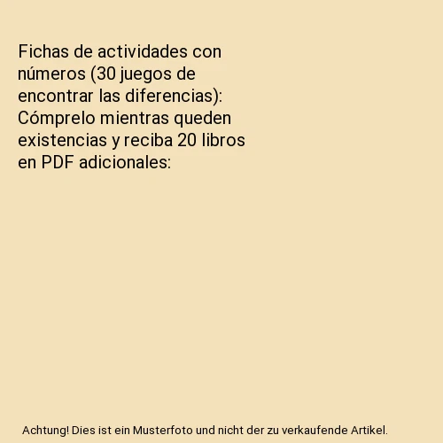 FICHAS DE ACTIVIDADES con números (30 juegos de encontrar las ...