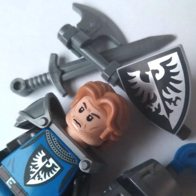 LEGO CASTLE BLACK FALCON KNIGHT MINIFIGURE medieval paladin fantasy ...