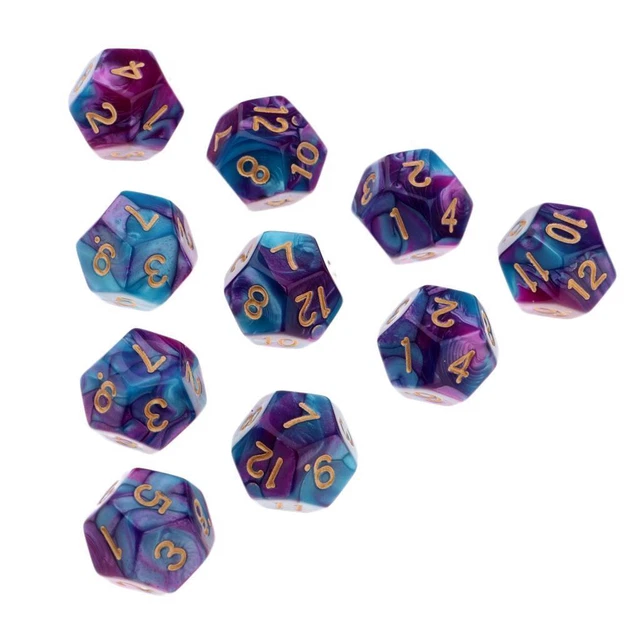 2-4PACK MULTI-SIDED DICE Polyhedron Dice D12 for D&D TRPG Table Game ...
