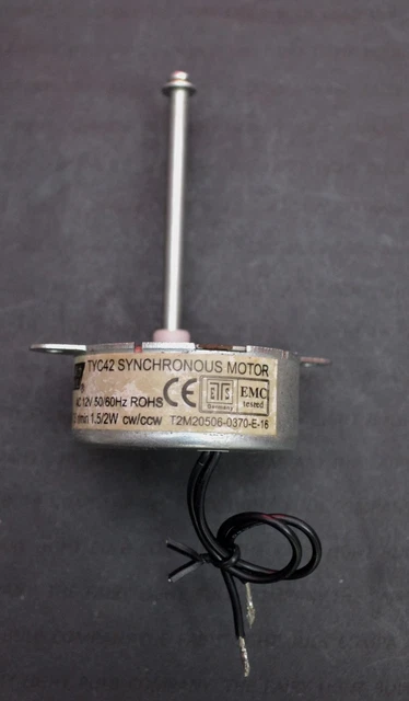 SYNCHRONOUS MOTOR 12 VOLT AC 50-60Hz CW/CCW WITH 57MM FIXING ROD TYC42 ...