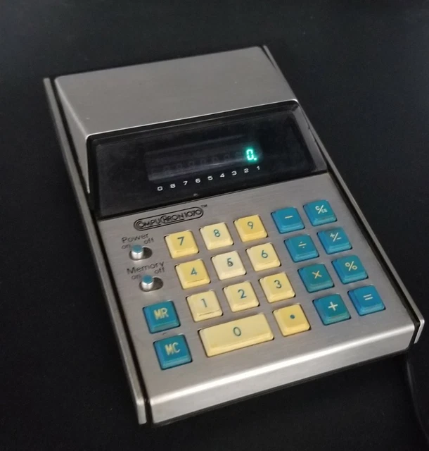 VINTAGE COMPU CHRON 1070 LED Calculator 1980s Computing LED Retro Black ...