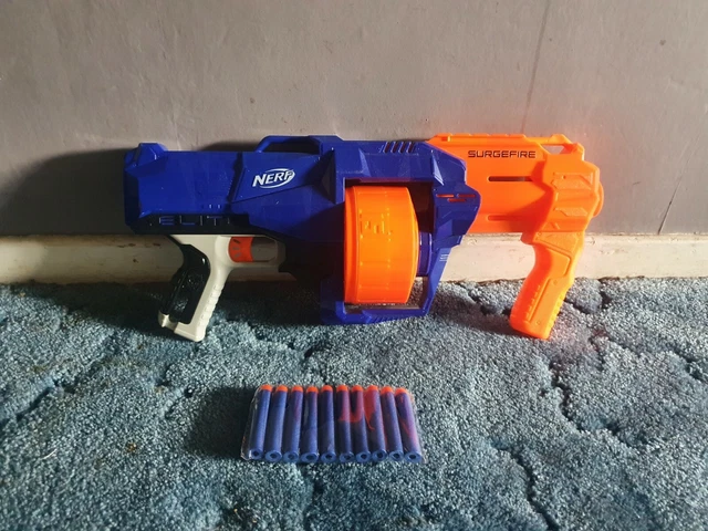 Nerf N Strike Elite Surgefire Blaster Gun Pump Action Shotgun 10 New 6802