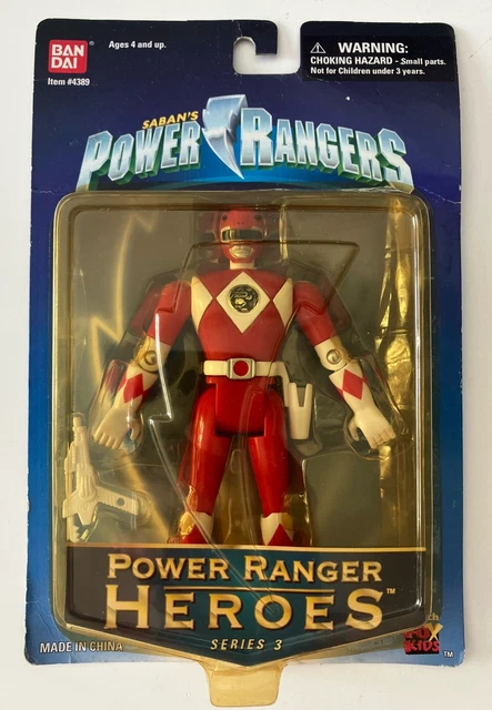 2000 MIGHTY MORPHIN Power Rangers Heroes Red Ranger Rocky - Rare - New ...