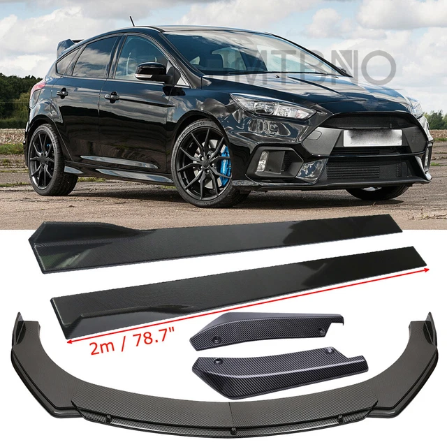 FOR FORD FOCUS RS ST Carbon Front Bumper Spoiler Body Kit / Side Skirt ...