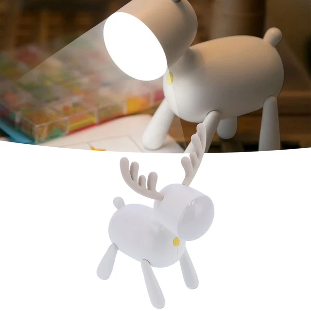 NIGHT LIGHT CARTOON Elk Shape LED Eye Protection Timing Dual Light ...