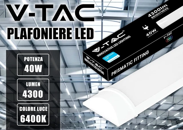 V-TAC PLAFONIERA LED Lineare da Soffitto 120 CM EUR 25,00 - PicClick IT