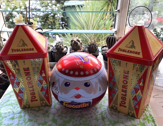 CADBURY FAVOURITE SANTA Ball Tin Toblerone Lantern Tin Christmas ...