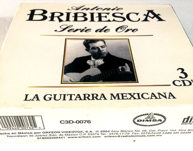 ANTONIO BRIBIESCA LA Guitarra Mexicana 3 CD Set Ships Same Day £28.61 ...