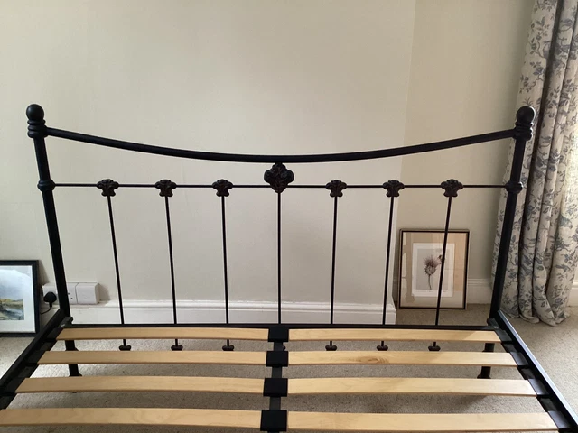 VICTORIAN STYLE BLACK Iron Bed Frame - King size £150.00 - PicClick UK
