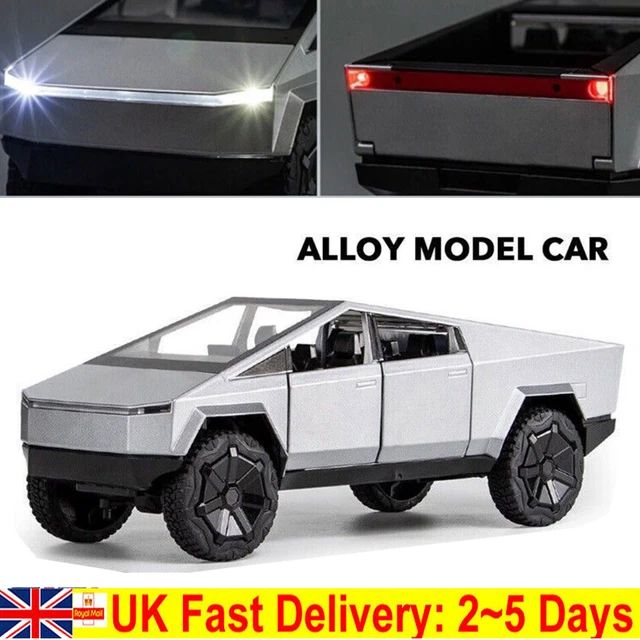 1:24 SCALE TESLA Cybertruck EV Pickup Diecast Model Toy Car Sound Light ...