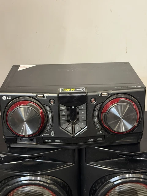 LG CJ45 HIFI System In Black And Red 720 Watts Power £139.99 - PicClick UK