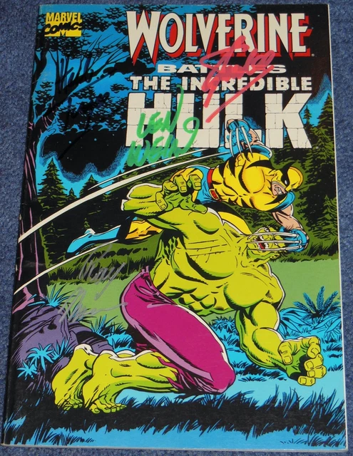 WOLVERINE BATTLES THE Incredible Hulk~Signed Stan Lee~Wein~Trimpe ...