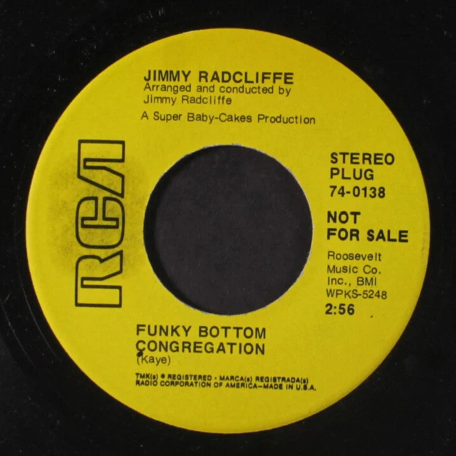 JIMMY RADCLIFFE : funky bottom congregation / lay a little lovin' on me ...