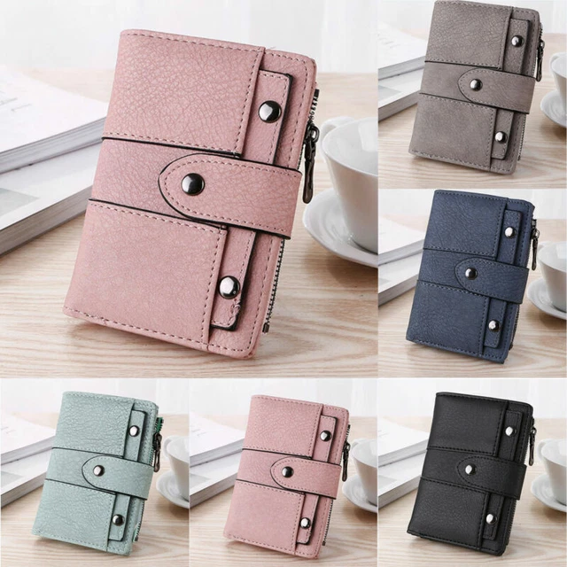 WALLET SHORT SMALL Coin Purse Ladies Folding Card Holder PU Leather for Women AU $14.58 ...