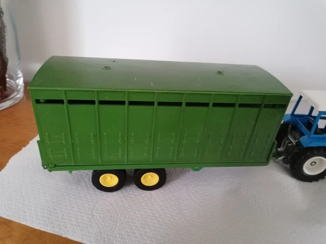 D REMORQUE BENNE Betaillere Repeinte Britains Tracteur 1/32 Agricole ...