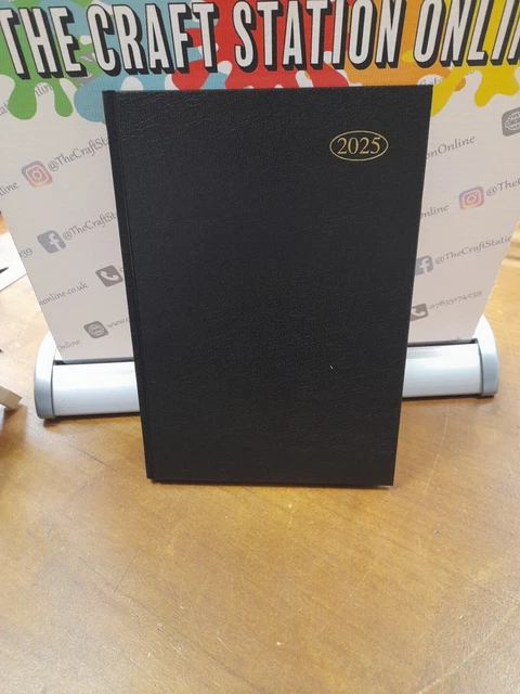 2025 A5 DAY A Page Not Sat/sun Black Diary Tallon £5.99 - PicClick UK
