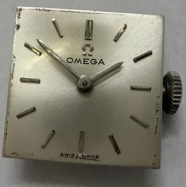 ORIGINAL OMEGA SQUARE Watch Movement Cal 483 with Dial, Hands, and ...