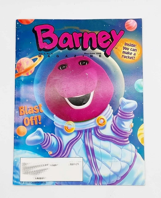BARNEY MAGAZINE MAY/JUNE 1998 Blast Off! $99.99 - PicClick CA