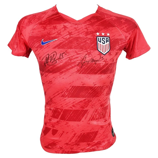 AUTOGRAFATO MEGAN RAPINOE & Alex Morgan Camicia - Mondo Coppa Winner ...
