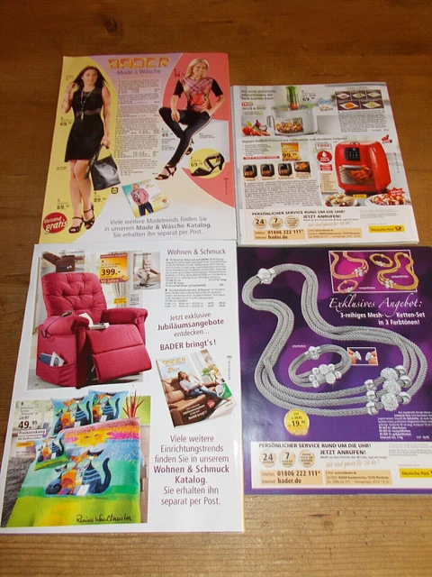 BADER VERSANDHAUS-KATALOG & 90 Jahre " Mode & Wäsche Wohnen & Schmuck 4 ...
