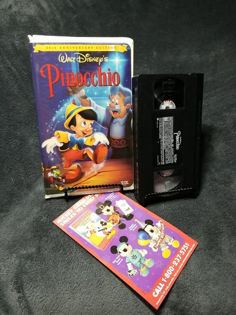 WALT DISNEY’S PINOCCHIO 60th Anniversary Edition VHS Clamshell (2000) £ ...