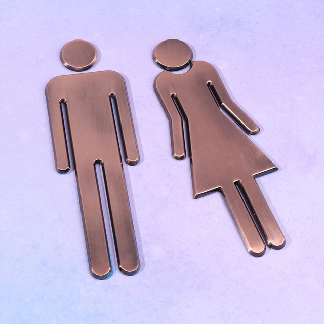 SIMBOLO DELLA TOILETTE Segni Porta Di Genere Bagno Uomo Donna Segno ...