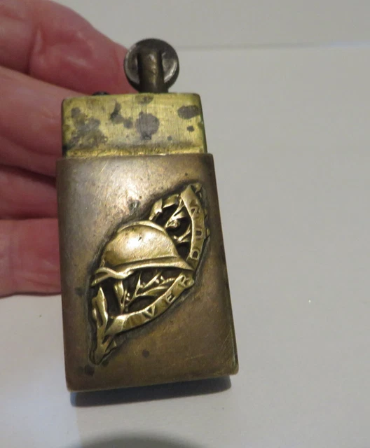RARE WW1 FRENCH Military Brass Trench Lighter/Symbols on Both Sides EUR ...