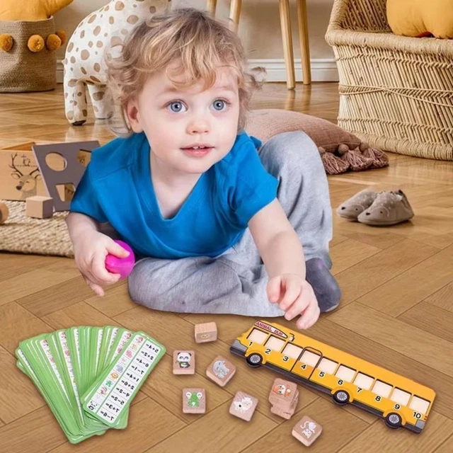 SORTING STACKING NUMBER Learning Toys Number Animal Bus Toy Fine Motor ...
