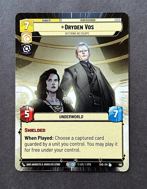 2024 STAR WARS Unlimited DRYDEN VOS Shadows Of The Galaxy Legendary ...