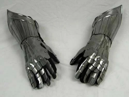 ARMOR FUNCTIONAL GAUNTLETS Pair Medieval Steel Gloves Medieval Knight ...