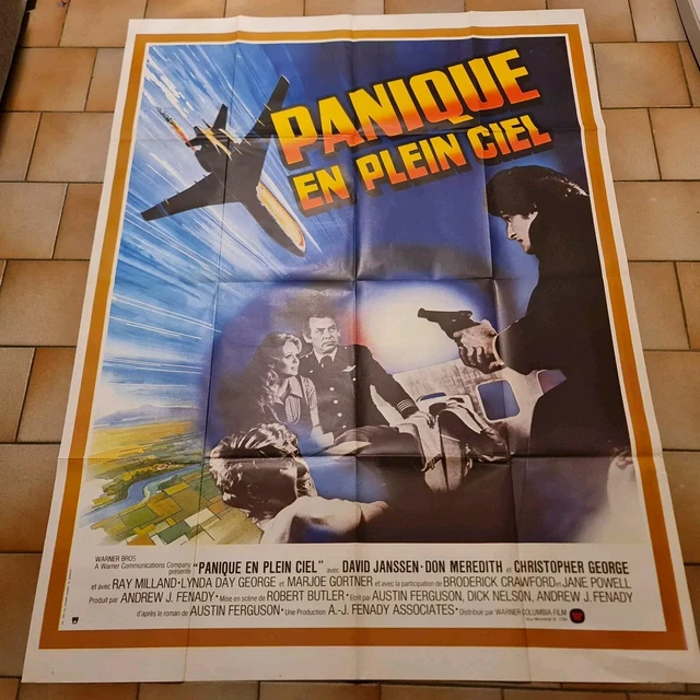 ANCIENNE AFFICHE DE cinéma "¨Panique en plein ciel" avec David Janssen EUR 10,00 - PicClick FR