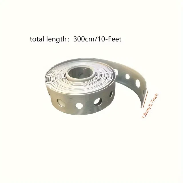 1 ROLL OF Galvanized Steel Tape, Pre-Punched Multi-Slot Metal Tape for ...