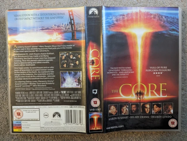 THE CORE VHS Video Big Box Ex Rental CIC £5.99 - PicClick UK