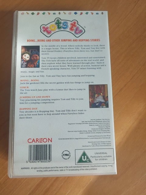 VINTAGE VHS VIDEO CASSETTE. CARLTON ENTERTAINMENTS " TOTS TV " CAT U c ...