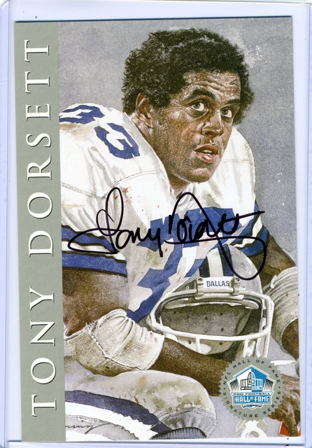 TONY DORSETT 1998 HOF Hall Fame Signature Series platine/2500 ...