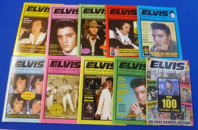 ELVIS PRESLEY ELVIS THE MAN AND HIS MUSIC 10 MAGAZINES Nos. 91-100 £11. ...