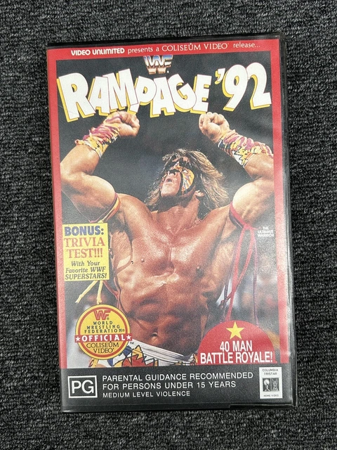 RAMPAGE 92 WWF Wrestling VHS Video Tape Vintage 90s WCW WWE Big Box $19 ...