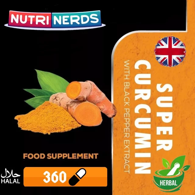 HIGH-STRENGTH 15,000MG CURCUMIN Turmeric Tablets Black Pepper Made In ...