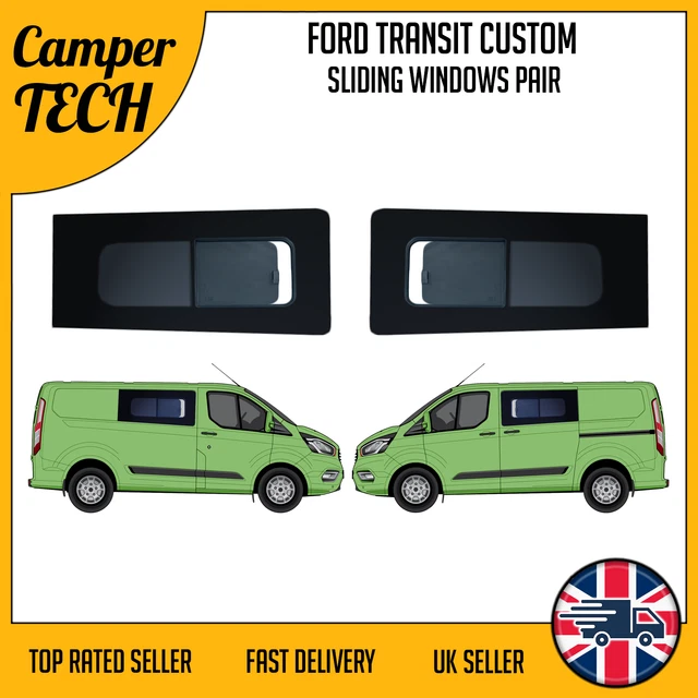 FORD TRANSIT CUSTOM SLIDING OPENING Windows £300.00 - PicClick UK