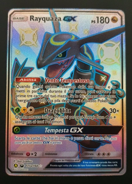 RAYQUAZA GX ULTRA Shiny Promo 177a/168 Destino Sfuggente Ita Pokémon ...
